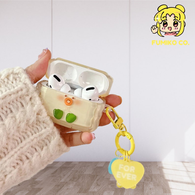 Cartoon 3D Duck Airpods Case Cute Animal Shell Silicone Earphone Case ...