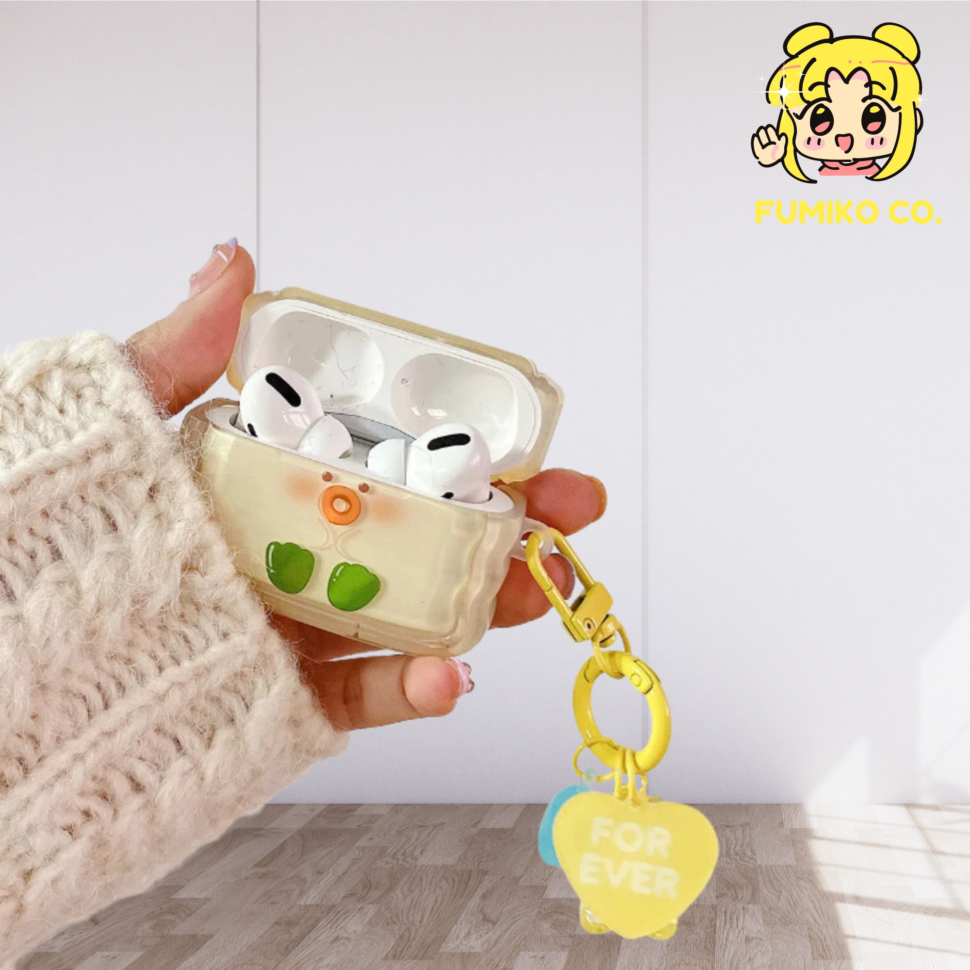 Cartoon 3D Duck Airpods Case Cute Animal Shell Silicone Earphone Case ...