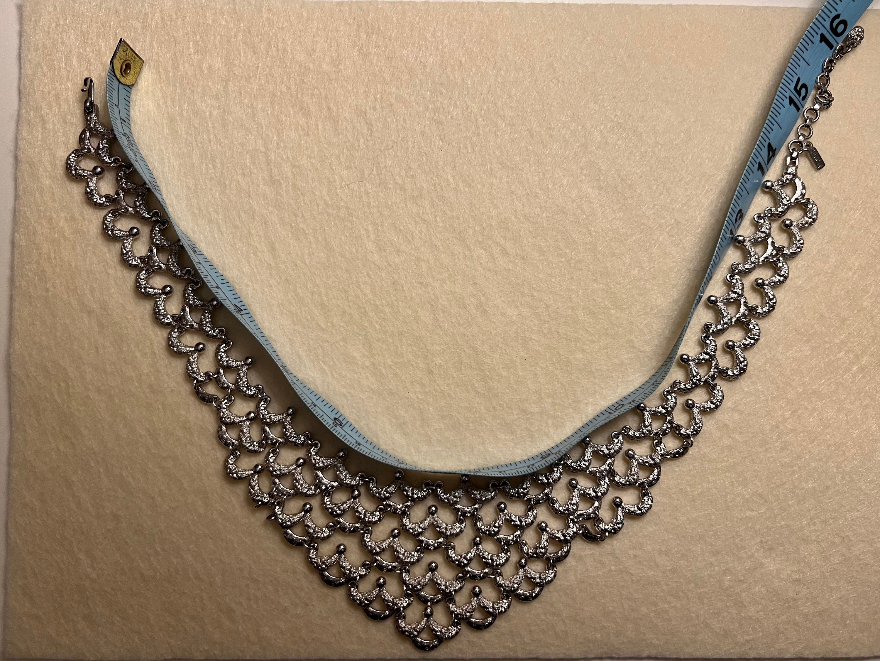 Signed Monet Silver Necklace - Etsy