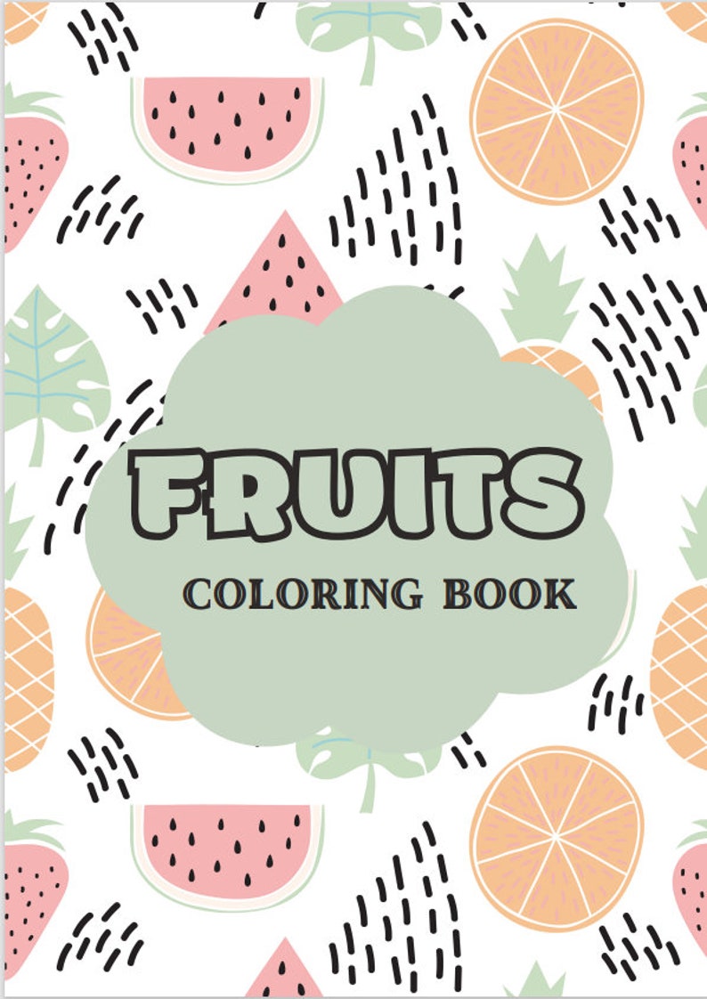 Alphabet Fruit Coloring Pages, Fruit Coloring Book for Kids, Boys ...