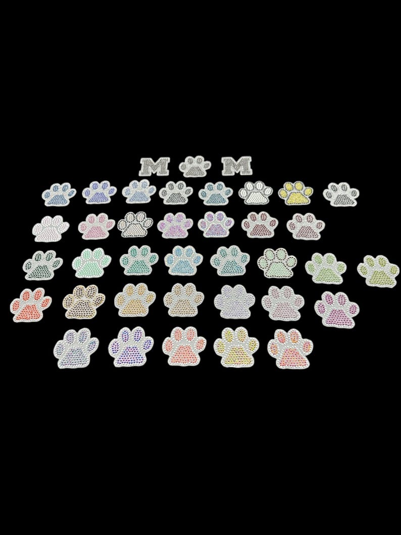 Rhinestone Dog Paws, Rhinestone Decal, Rhinestone Sticker, Dog Paw, Car ...