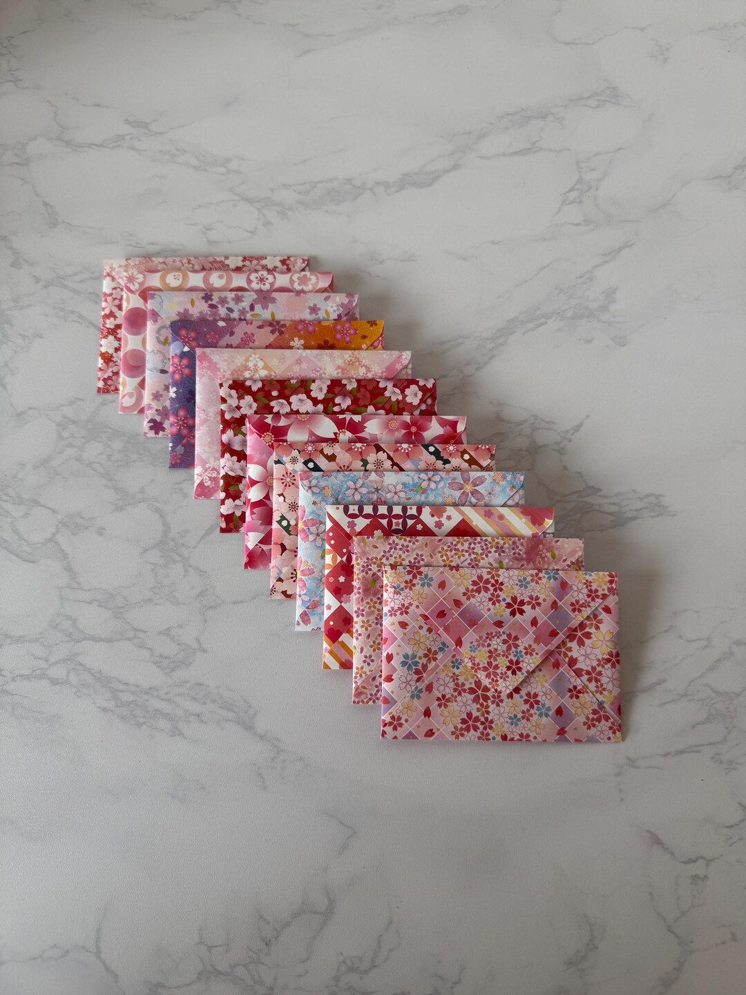 12 Cherry Blossom Envelopes, Sakura Japanese Envelopes, Mini Envelopes ...