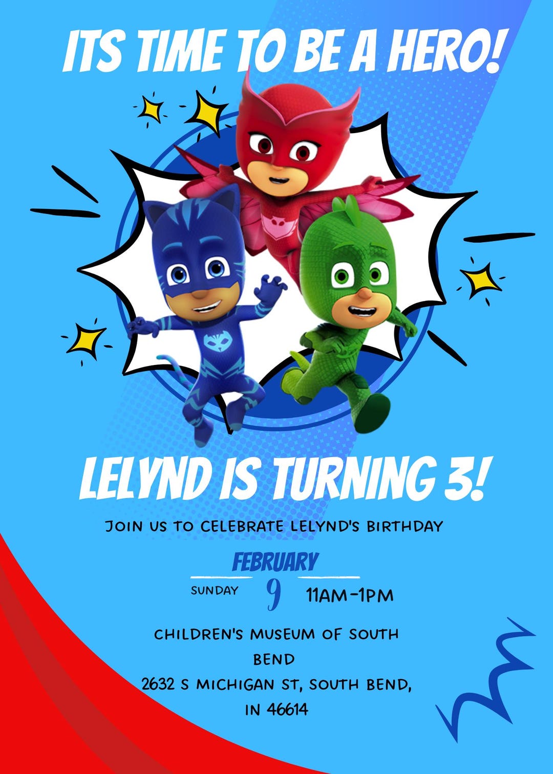 Invitación de PJ Masks - Etsy México