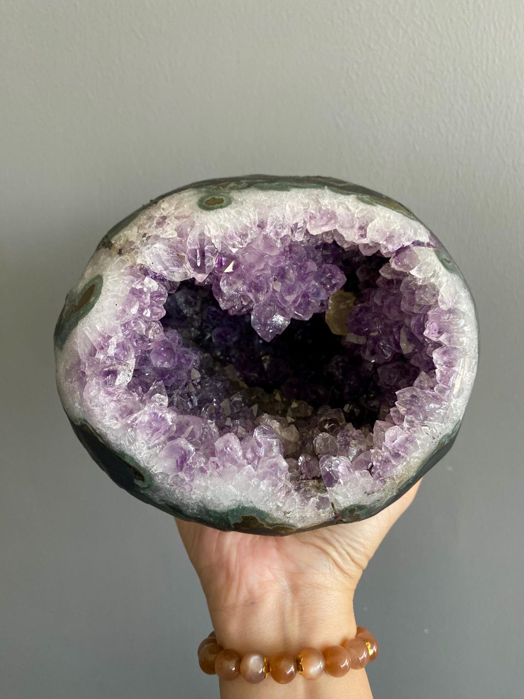 Amethyst Geode Cave With Calcite From Uruguay - Etsy