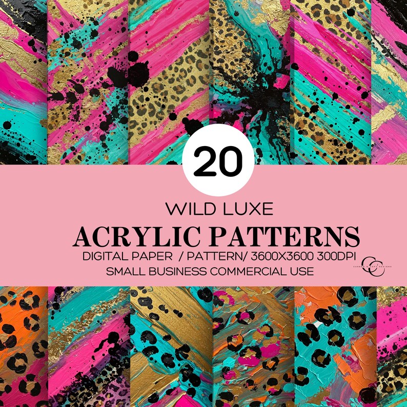 20 Wild Animal Print Backgrounds | Safari Digital Paper | Luxe Acrylic ...