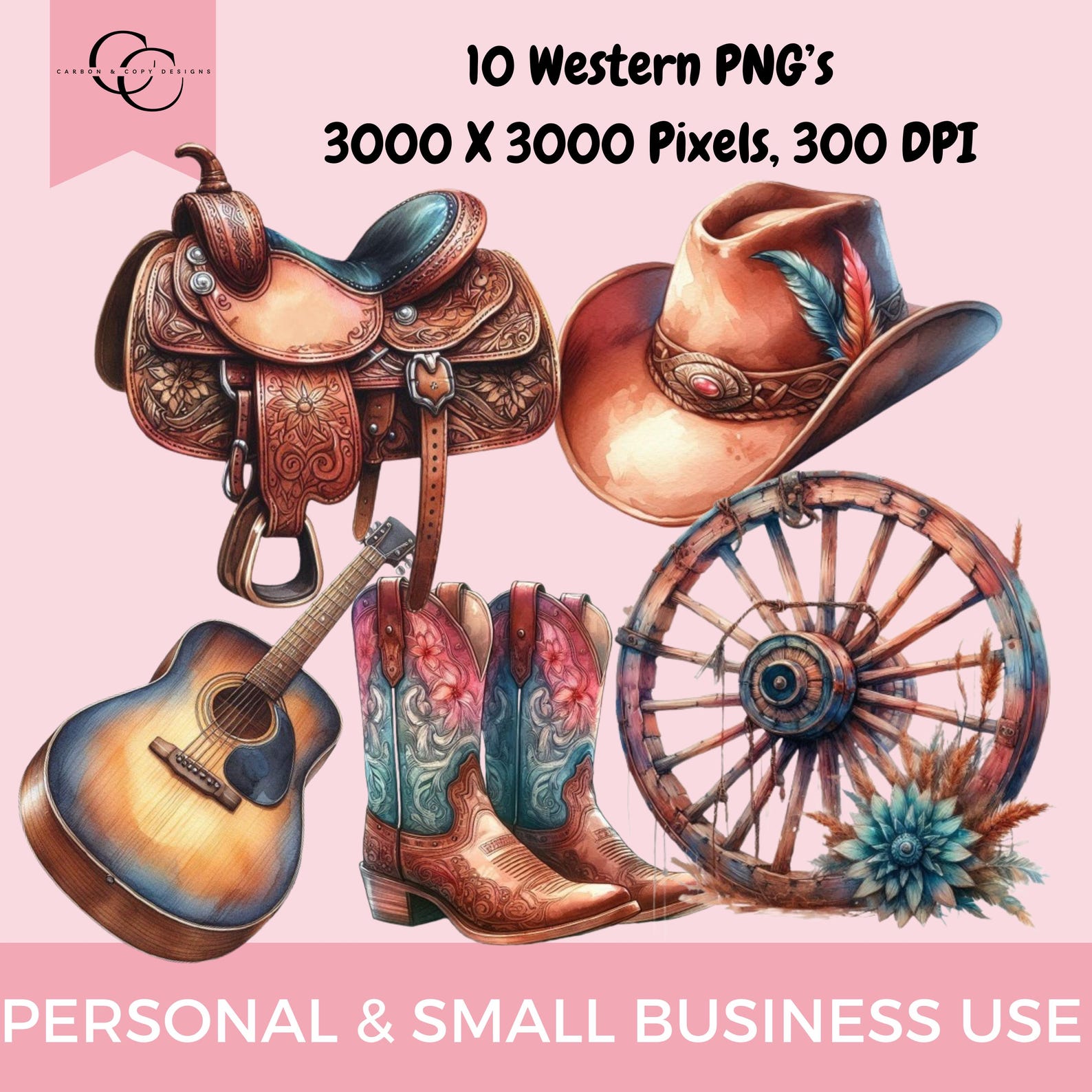 10 Western PNG Clipart | Old West Stickers for Journals, Scrapbooks ...