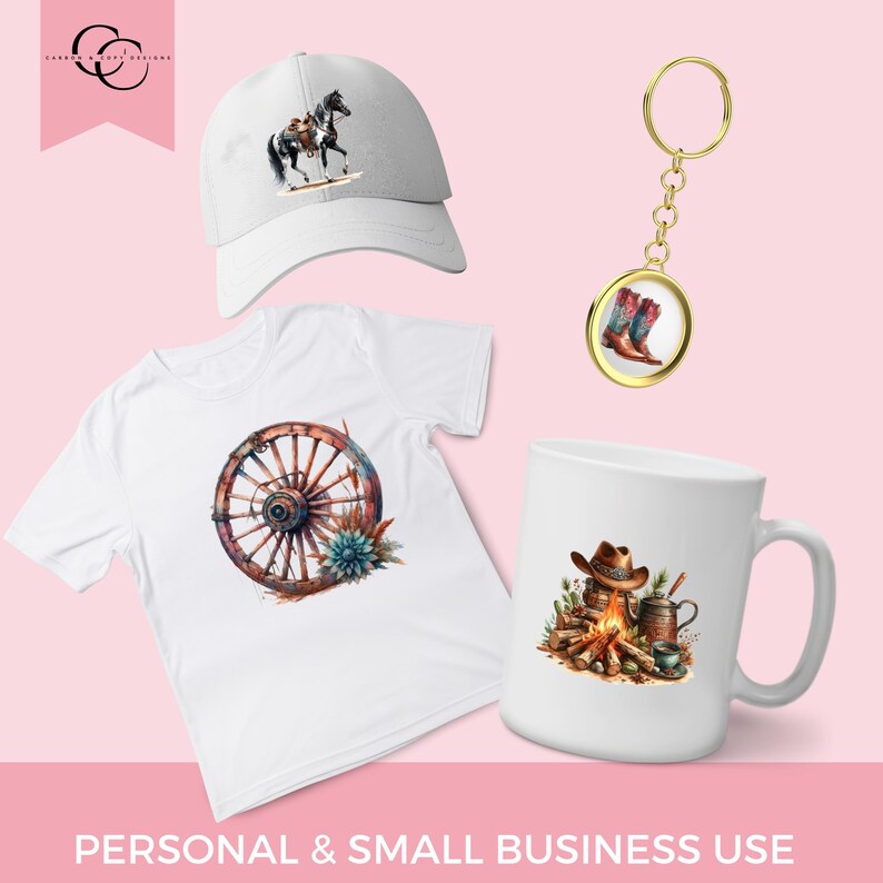 10 Western PNG Clipart | Old West Stickers for Journals, Scrapbooks ...