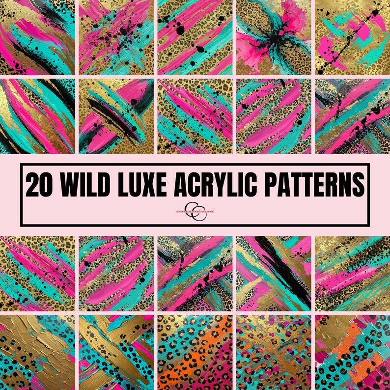 20 Wild Animal Print Backgrounds | Safari Digital Paper | Luxe Acrylic ...