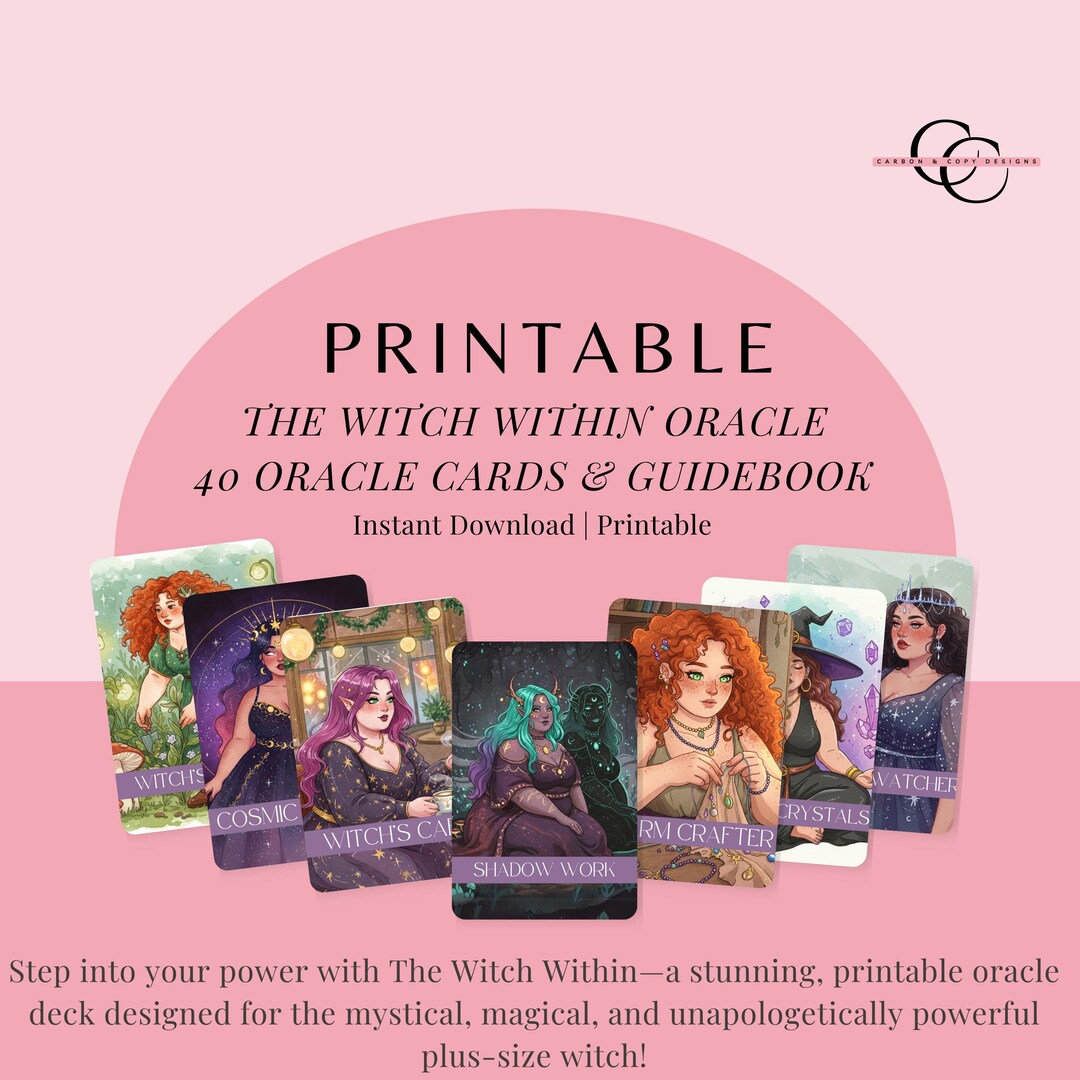 40 the Witch Within Oracle Deck | Witchy Cards in Pdf, Png, Jpg + PDF ...