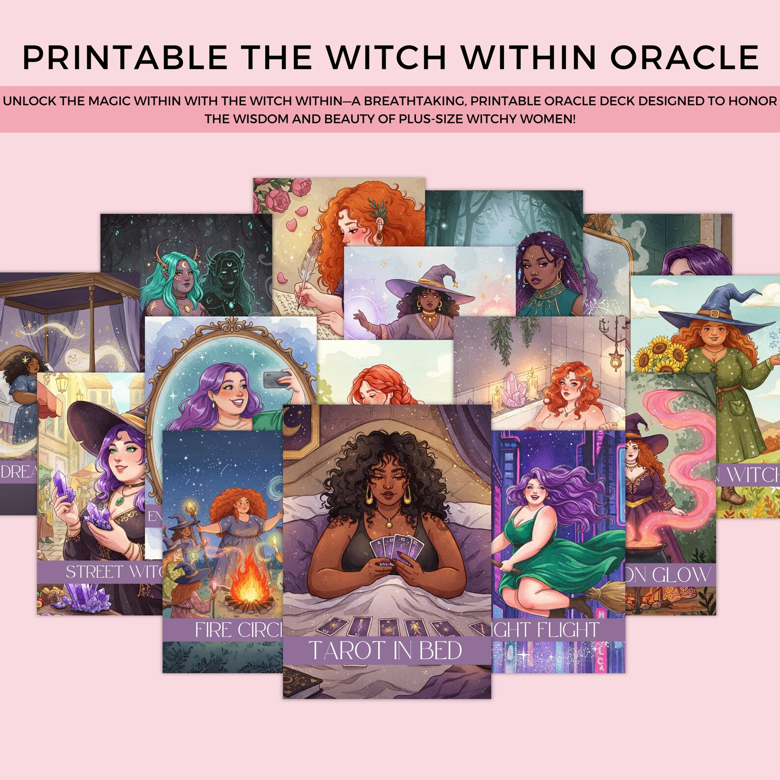 40 the Witch Within Oracle Deck | Witchy Cards in Pdf, Png, Jpg + PDF ...