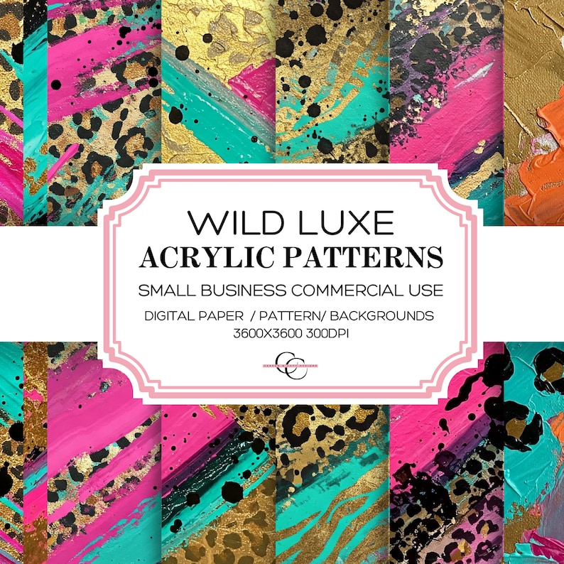 20 Wild Animal Print Backgrounds | Safari Digital Paper | Luxe Acrylic ...