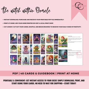 40 the Witch Within Oracle Deck | Witchy Cards in Pdf, Png, Jpg + PDF ...
