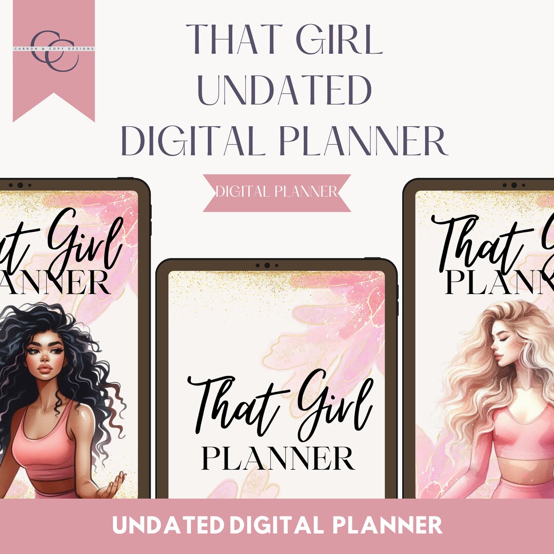 That Girl Digital Planner: Undated, Hyperlinked (PDF Download) - Etsy