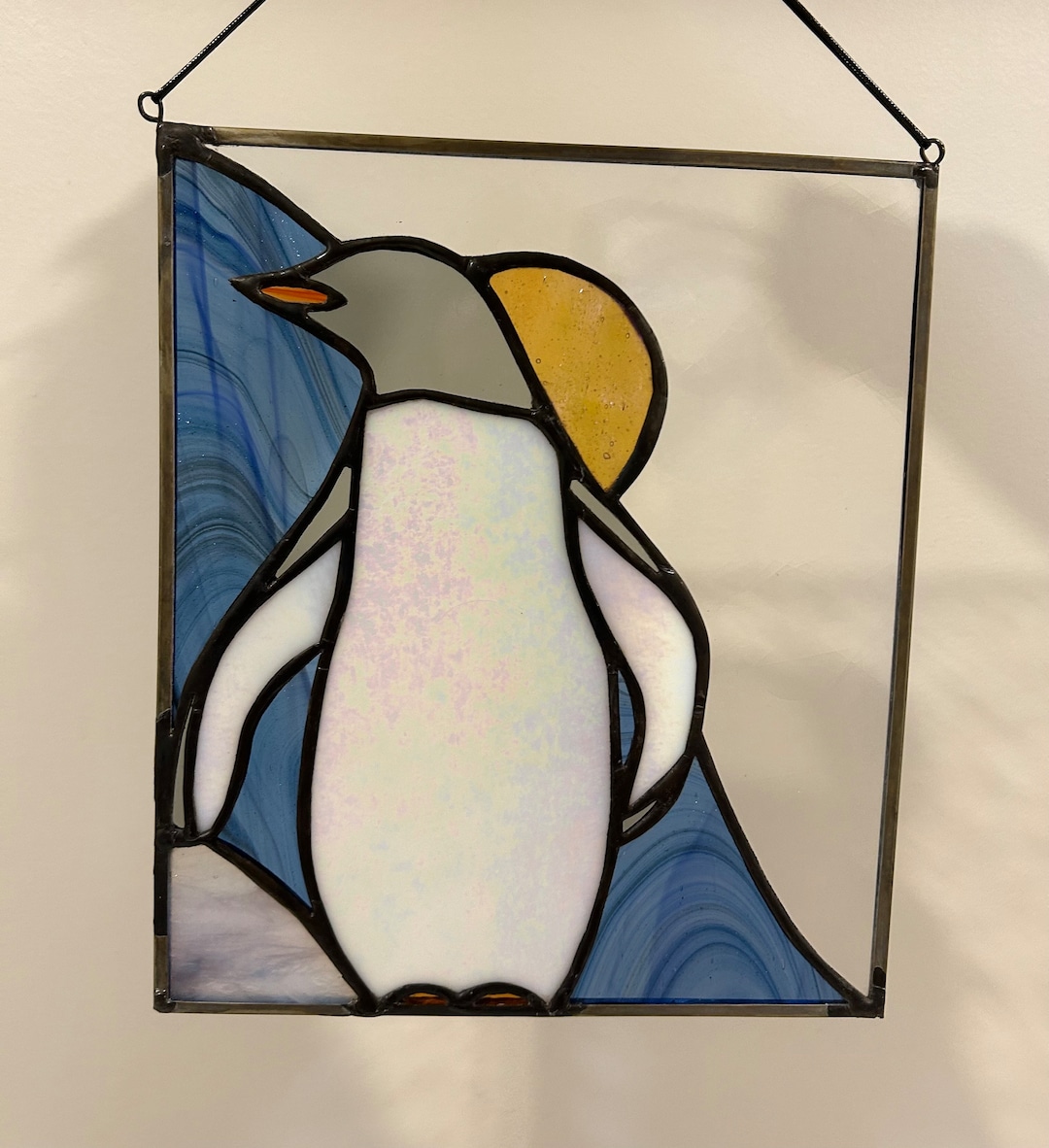Penguin Stained Glass King Penguin - Etsy