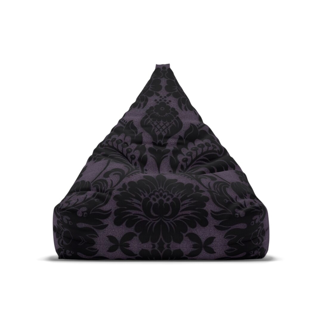 Bean Bag Chair Cover Gothic Black and Purple Pattern - Etsy