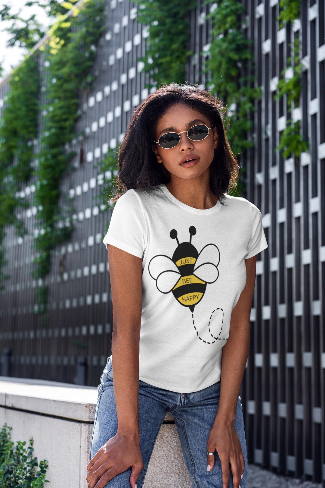 Just Bee Happy Tee, Spring Shirts - Etsy