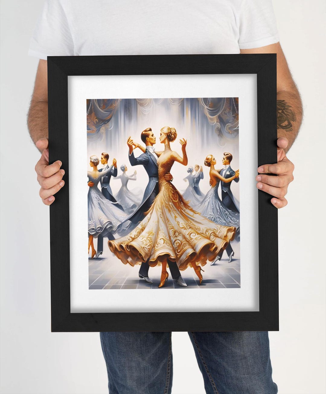 Ballroom Dancing Couple Matte Poster, Vintage Dance Art Print - Etsy