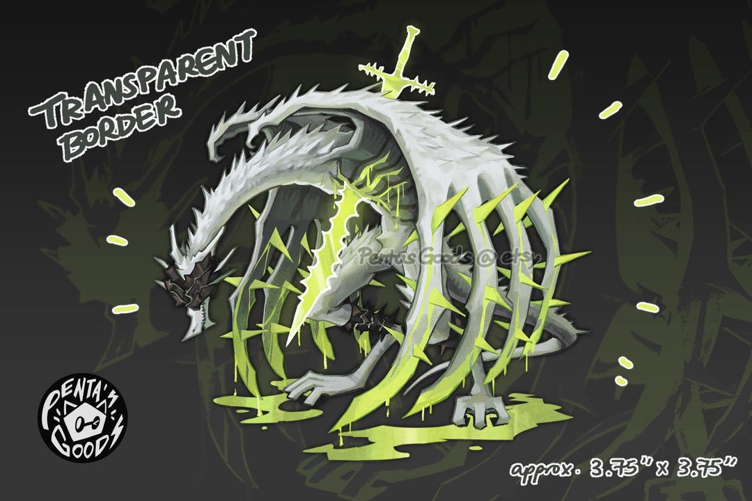 Cursed Briar Dragon [transparent Sticker] - Etsy