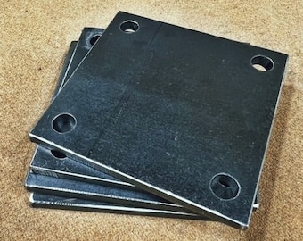 8x8 Base Plate 3/4" Holes A36 Carbon Steel Curved Edge 1/4" Thick - Etsy