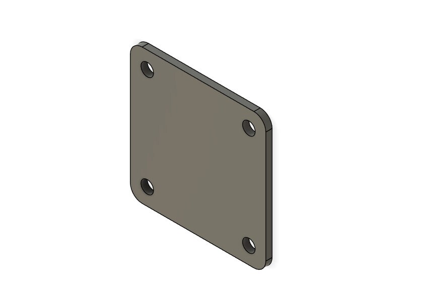 8x8 Base Plate 3/4" Holes A36 Carbon Steel Curved Edge 1/4" Thick - Etsy