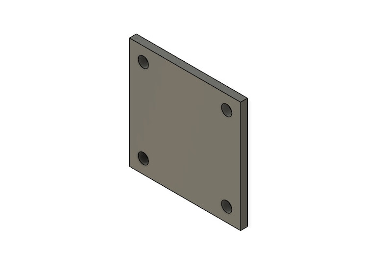 4x4 Base Plate 3/8" Holes A36 Carbon Steel Straight Edge 1/4" Thick - Etsy