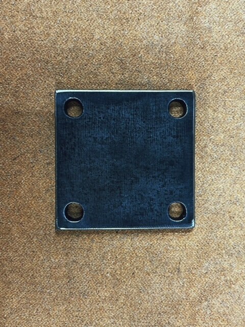 3x3 Base Plate 3/8" Holes A36 Carbon Steel Straight Edge 1/4" Thick - Etsy