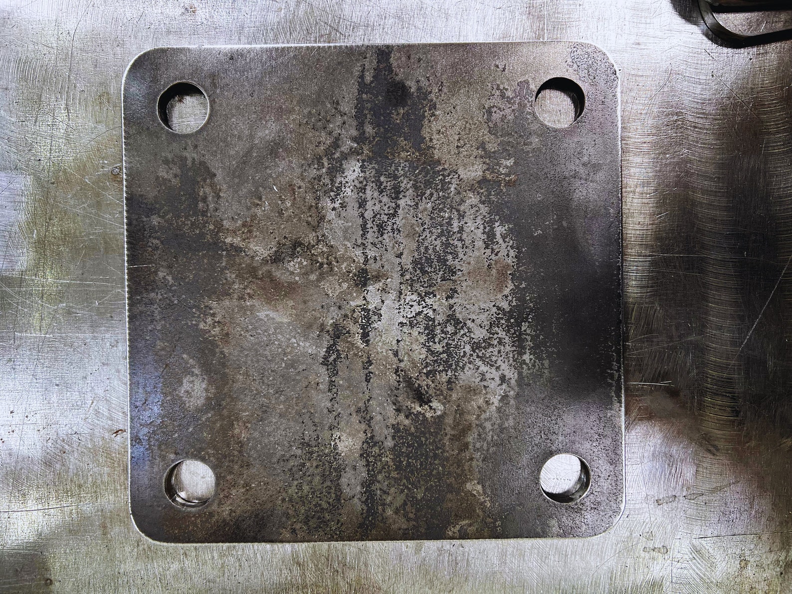 6x6 Base Plate 1/2" Holes A36 Carbon Steel Curved Edge 1/4" Thick - Etsy