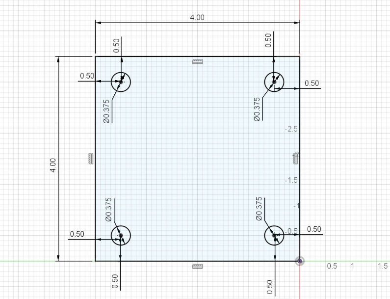 4x4 Base Plate 3/8" Holes A36 Carbon Steel Straight Edge 1/4" Thick - Etsy