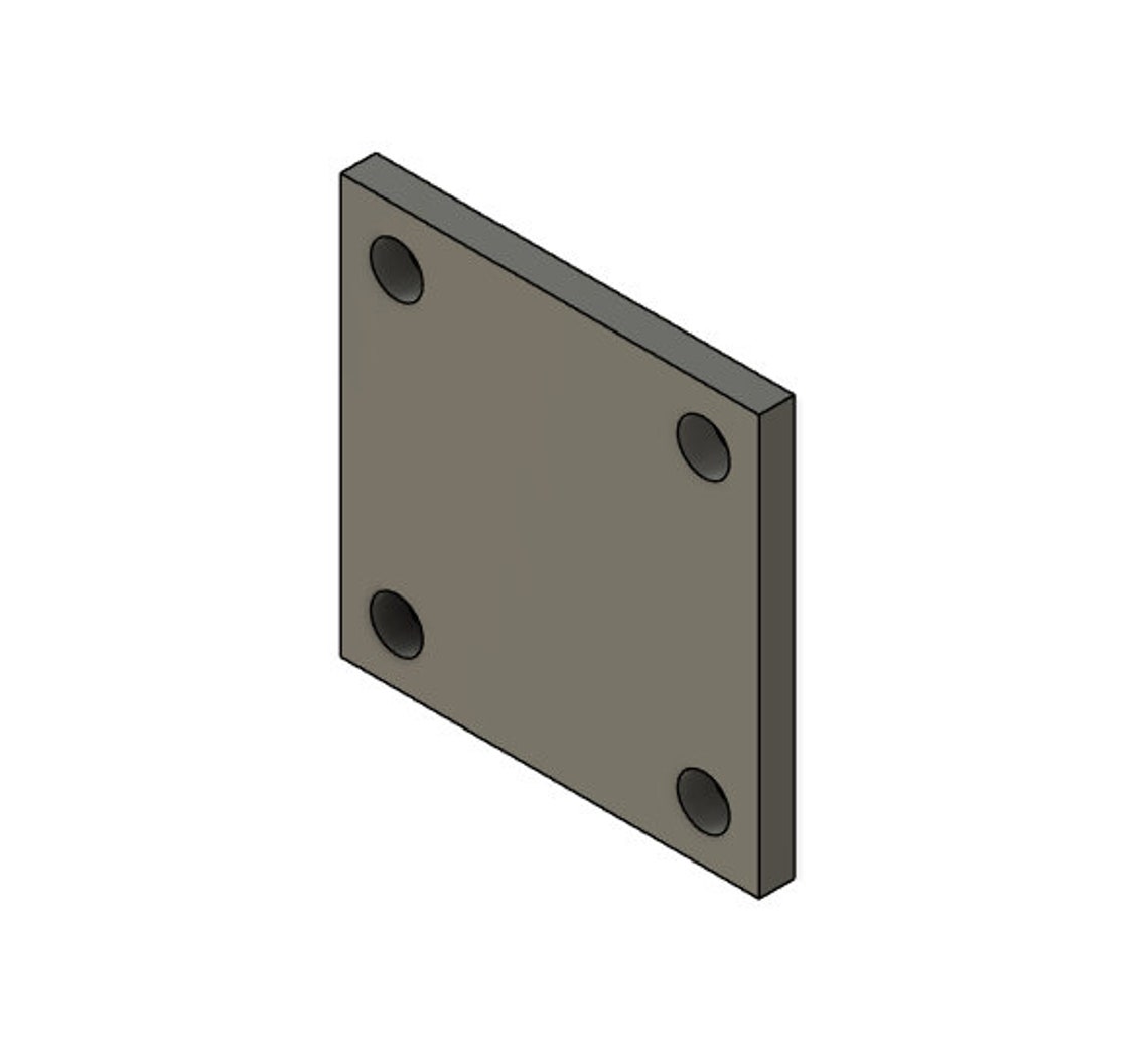 3x3 Base Plate 3/8" Holes A36 Carbon Steel Straight Edge 1/4" Thick - Etsy