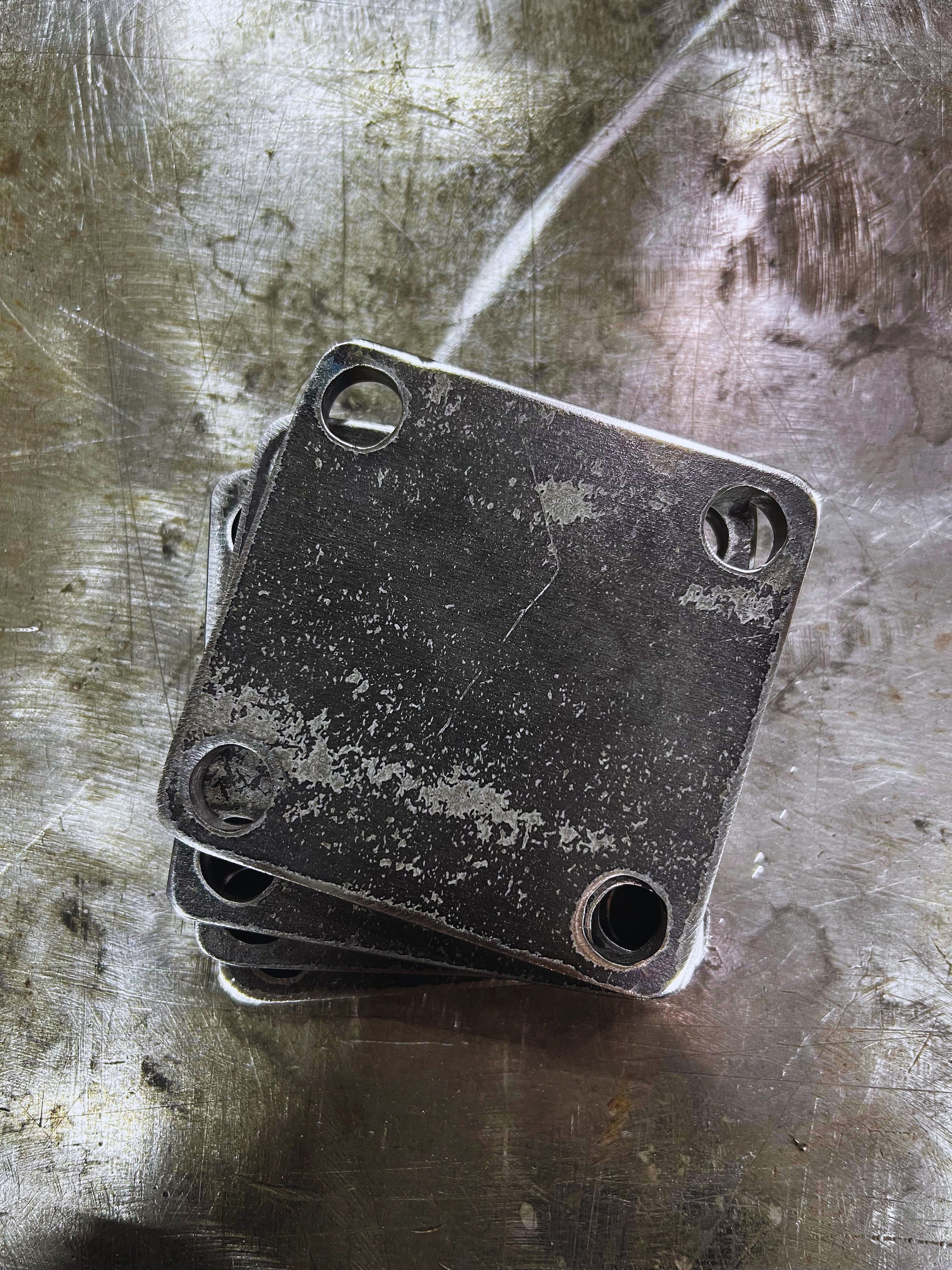 3x3 Base Plate 3/8" Holes A36 Carbon Steel Curved Edge 1/4" Thick - Etsy