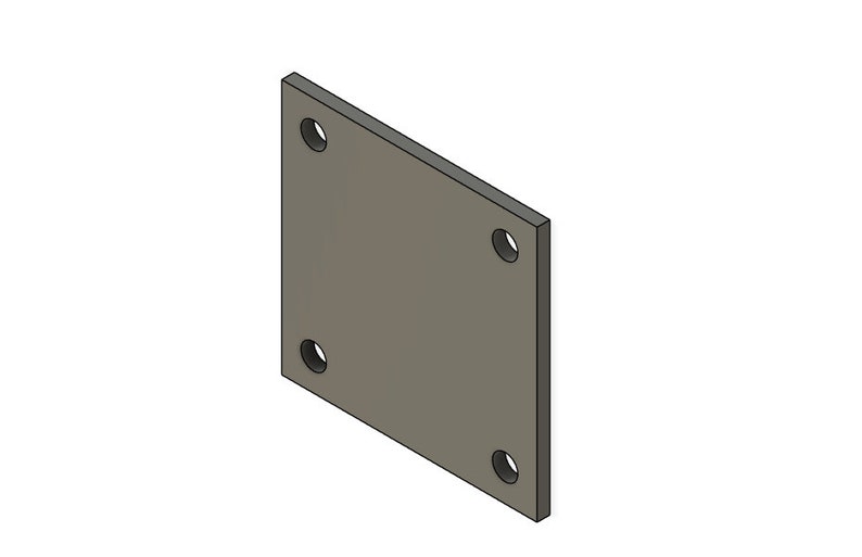 5x5 Base Plate 1/2" Holes A36 Carbon Steel Straight Edge 1/4" Thick - Etsy