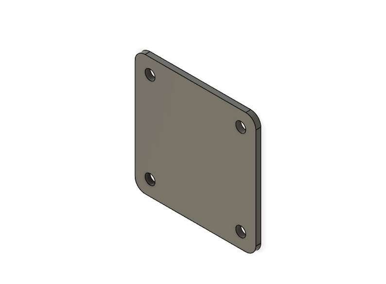 6x6 Base Plate 1/2" Holes A36 Carbon Steel Curved Edge 1/4" Thick - Etsy