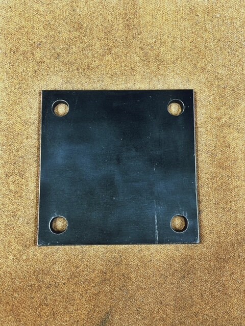 5x5 Base Plate 1/2" Holes A36 Carbon Steel Straight Edge 1/4" Thick - Etsy