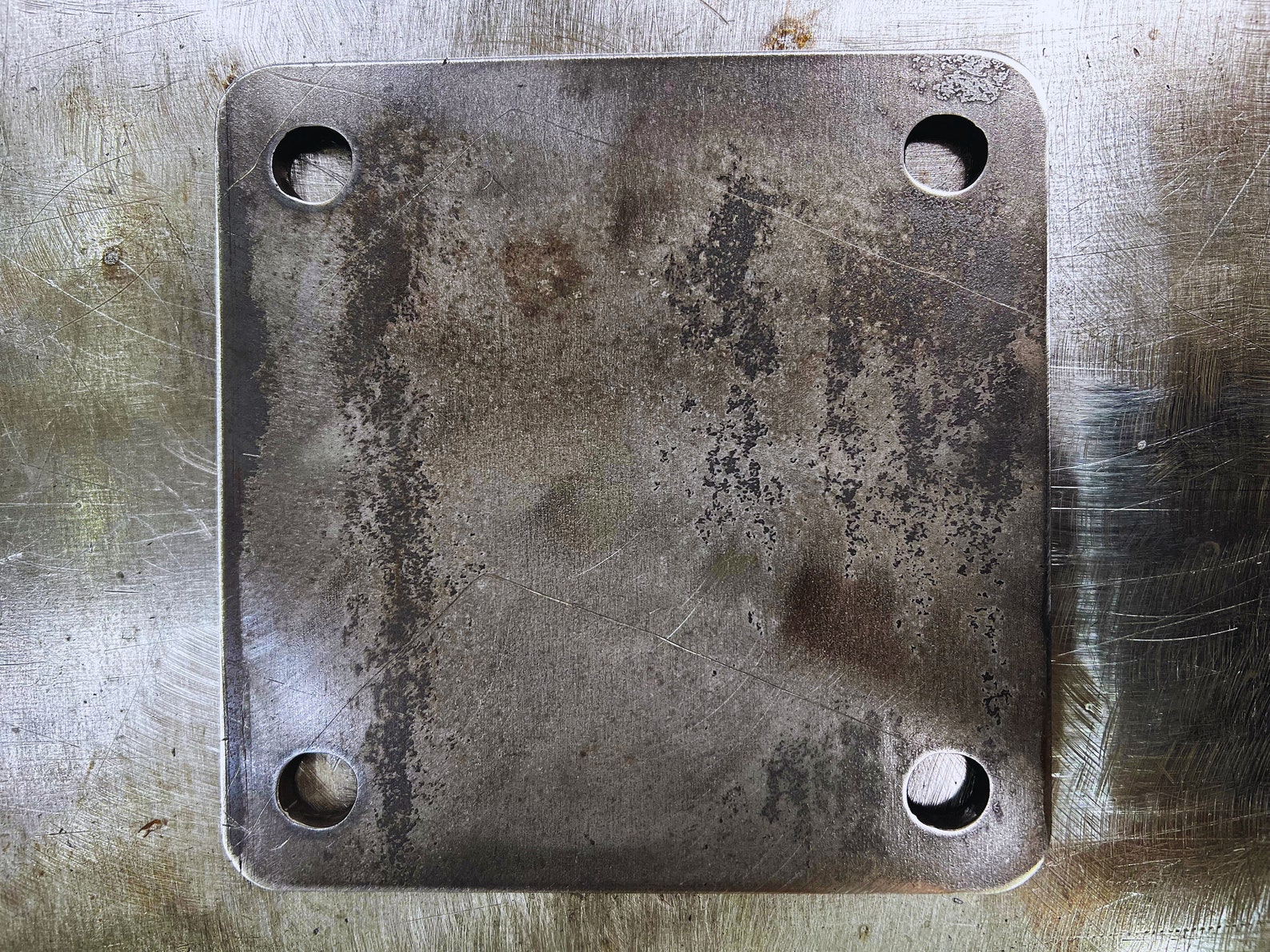 8x8 Base Plate 3/4" Holes A36 Carbon Steel Curved Edge 1/4" Thick - Etsy