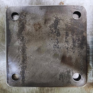 8x8 Base Plate 3/4" Holes A36 Carbon Steel Curved Edge 1/4" Thick - Etsy