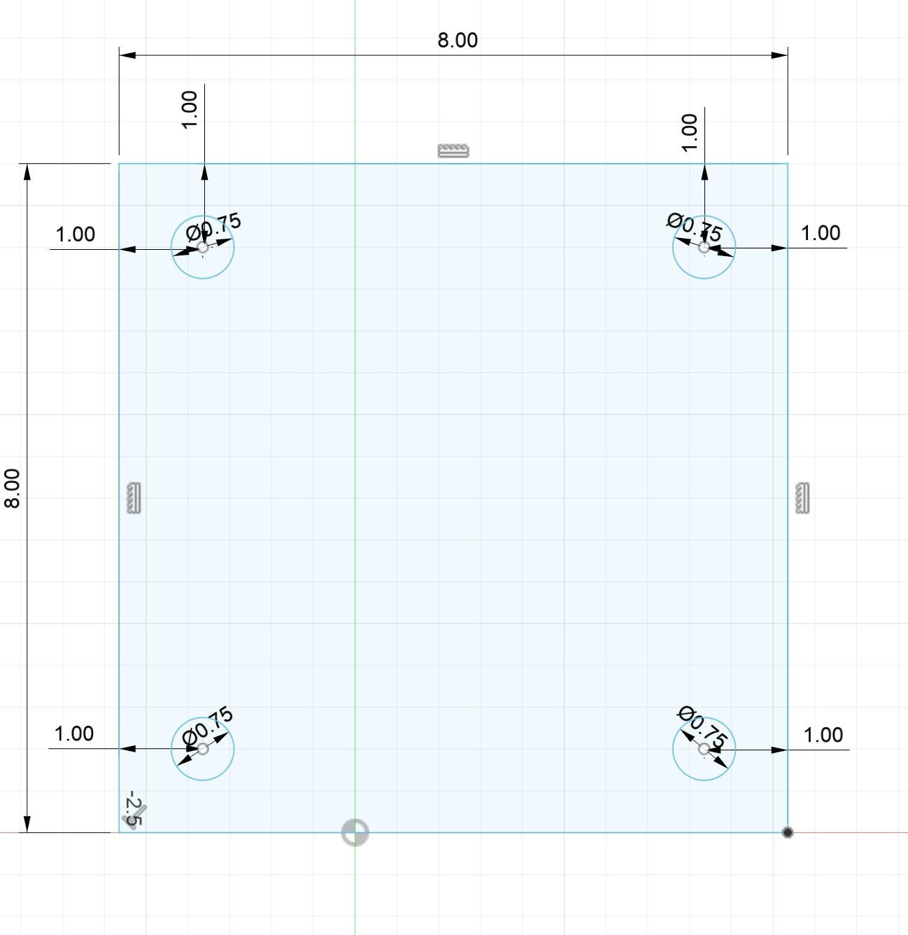 8x8 Base Plate 3/4" Holes A36 Carbon Steel Straight Edge 1/4" Thick - Etsy