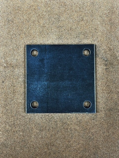 4x4 Base Plate 3/8" Holes A36 Carbon Steel Straight Edge 1/4" Thick - Etsy