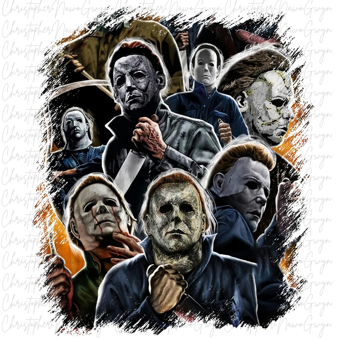 Michael Myers Scream Heart Hands Halloween Png, Michael Myers Scream ...