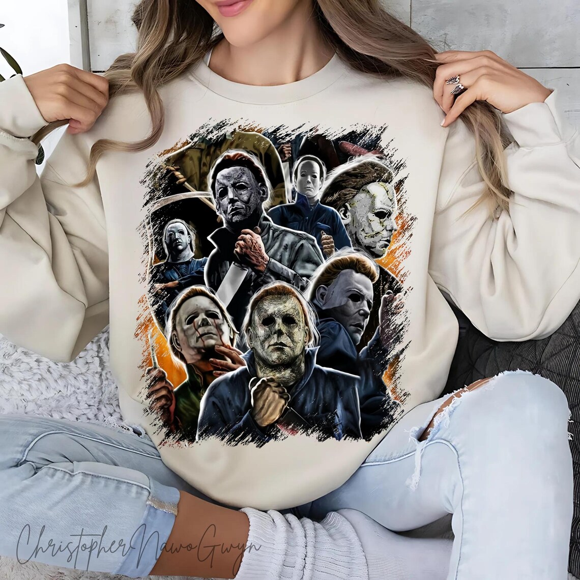Michael Myers Scream Heart Hands Halloween Png, Michael Myers Scream ...