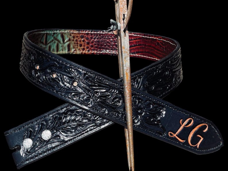Hand Tooled Custom Floral Belt - Etsy