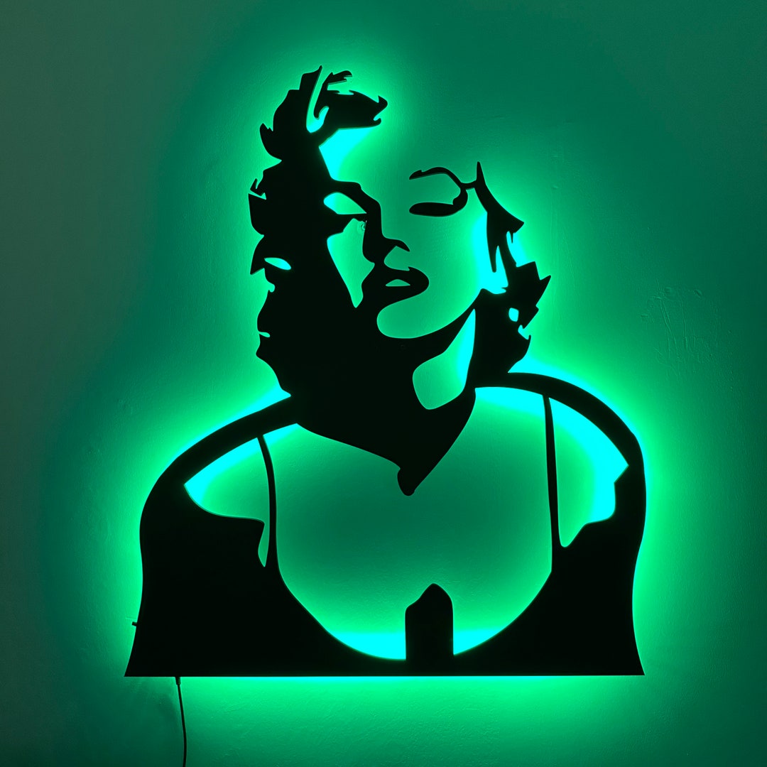 Marilyn Monroe Wall Light Decor, Marilyn Monroe RGB LED Sign, Marilyn ...