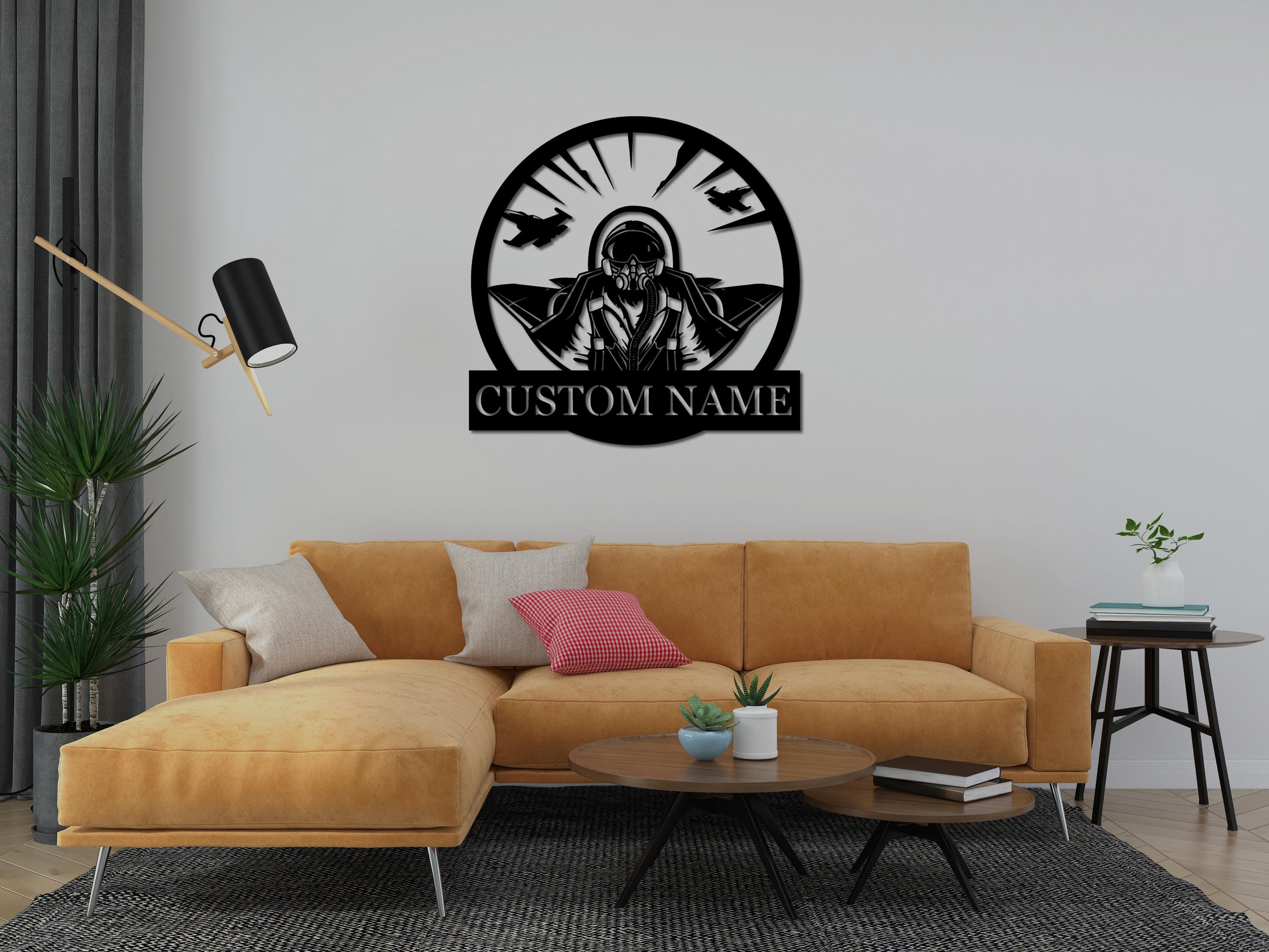 Personalized Pilot Named Wall Decor, Custom Pilot Gifts, RGB Wall Decor ...