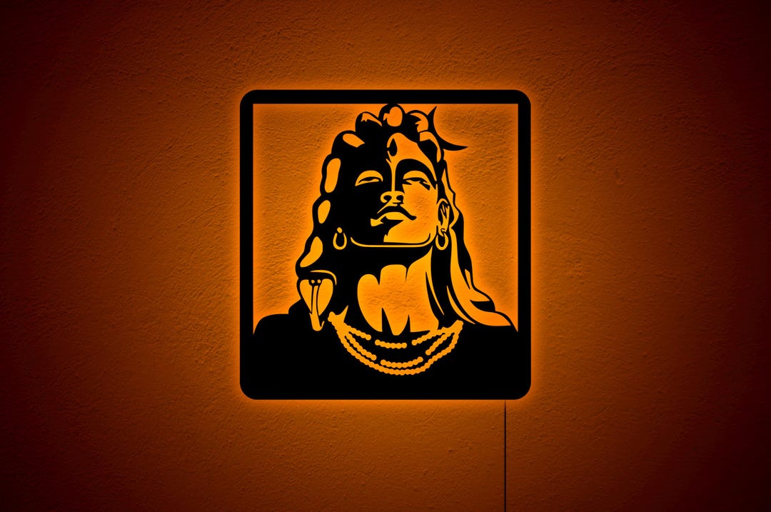 Adiyogi Shiva Decoration, Adiyogi Shiva Wall Led Sign, Adiyogi Shiva ...