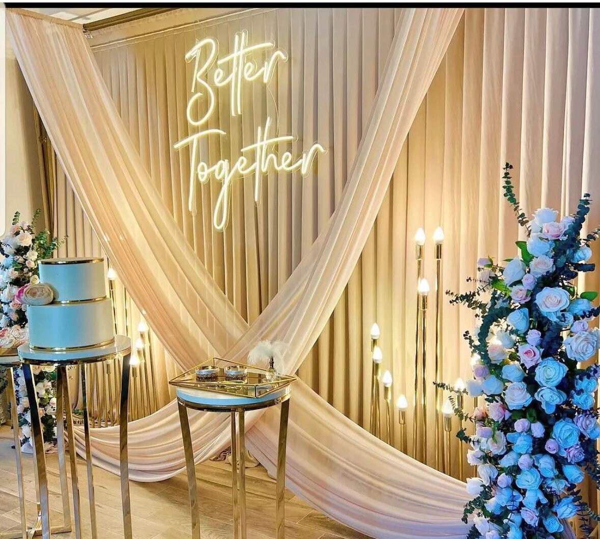 Better Together Neon Sign, Wedding Backdrop Wall Art, Engagement Neon ...