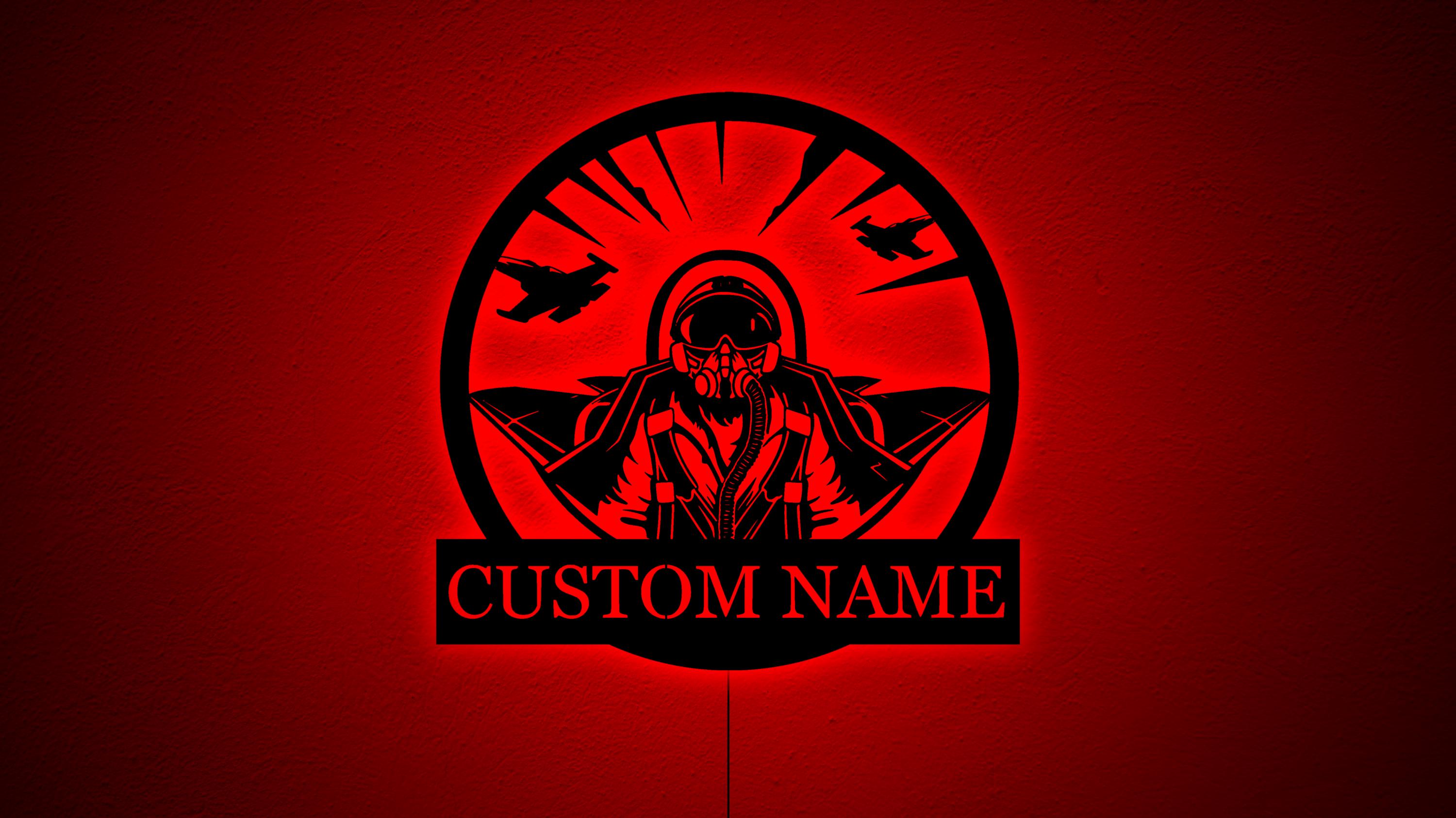 Personalized Pilot Named Wall Decor, Custom Pilot Gifts, RGB Wall Decor ...