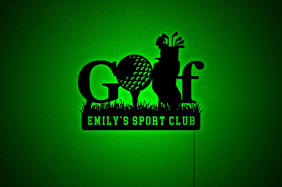 Personalized Golf Player Name Wall Decor, Gift for Him, Golfer Gift ...