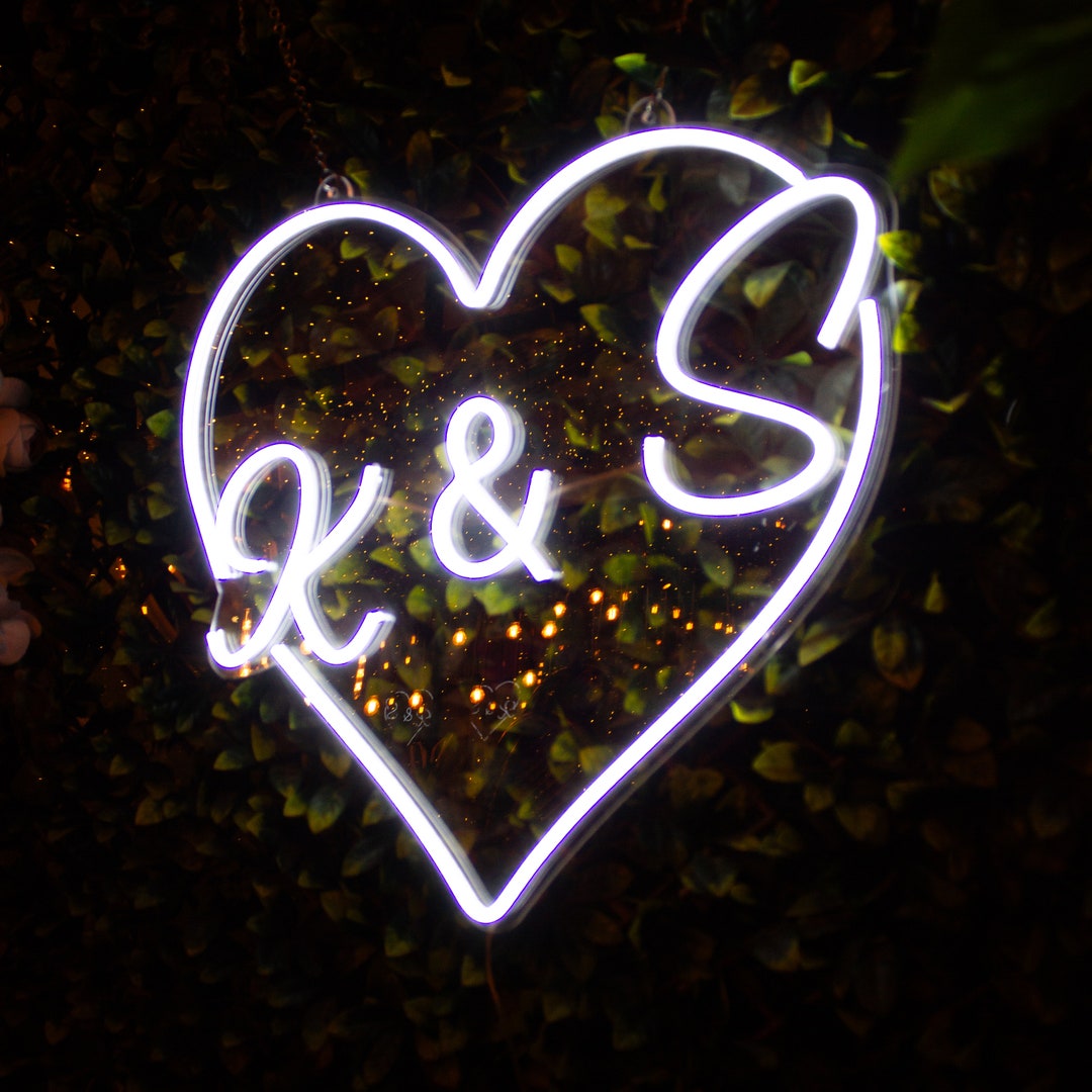 Custom Initial Neon Sign Personalized Wedding Decor, Wedding ...
