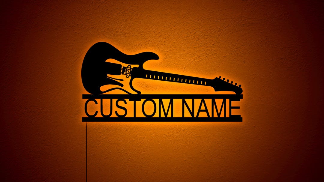 Custom Guitar Wall Hanging , Personalized Guitar Wall Gifts, RGB ...