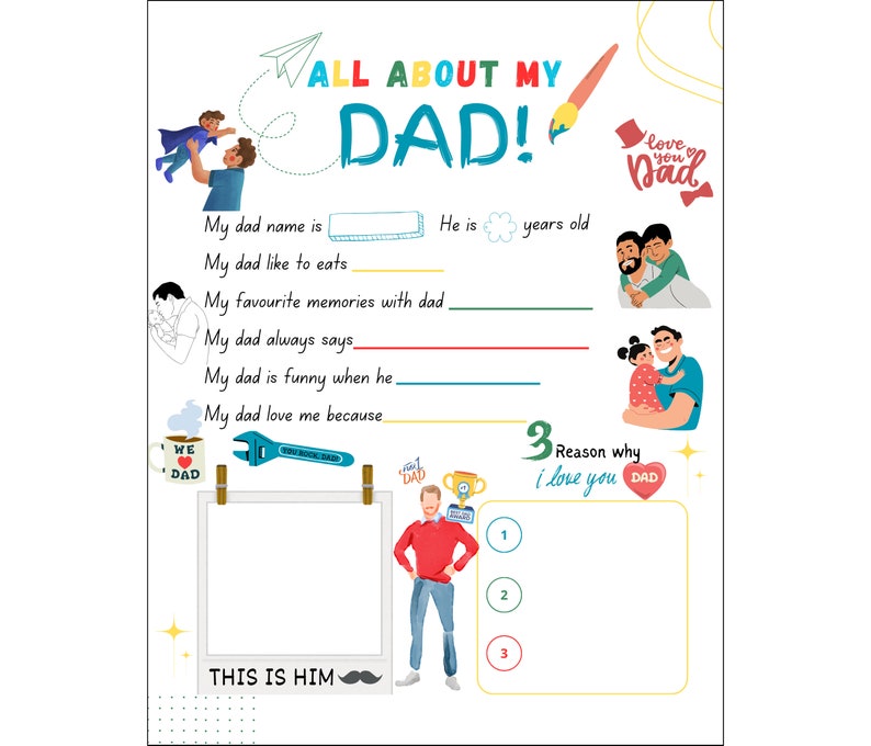 Happy Father's Day | Father's Day Printable | All About My Dad ...