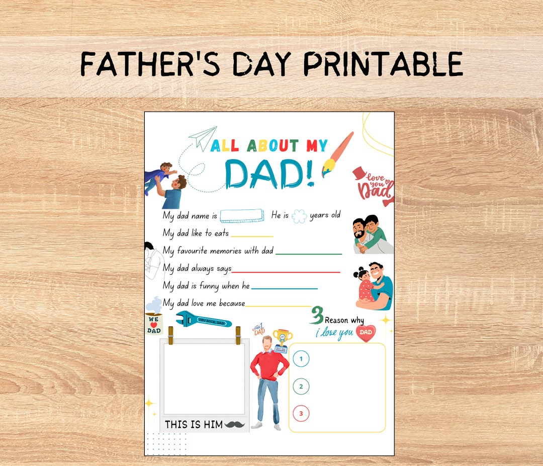 Happy Father's Day | Father's Day Printable | All About My Dad ...
